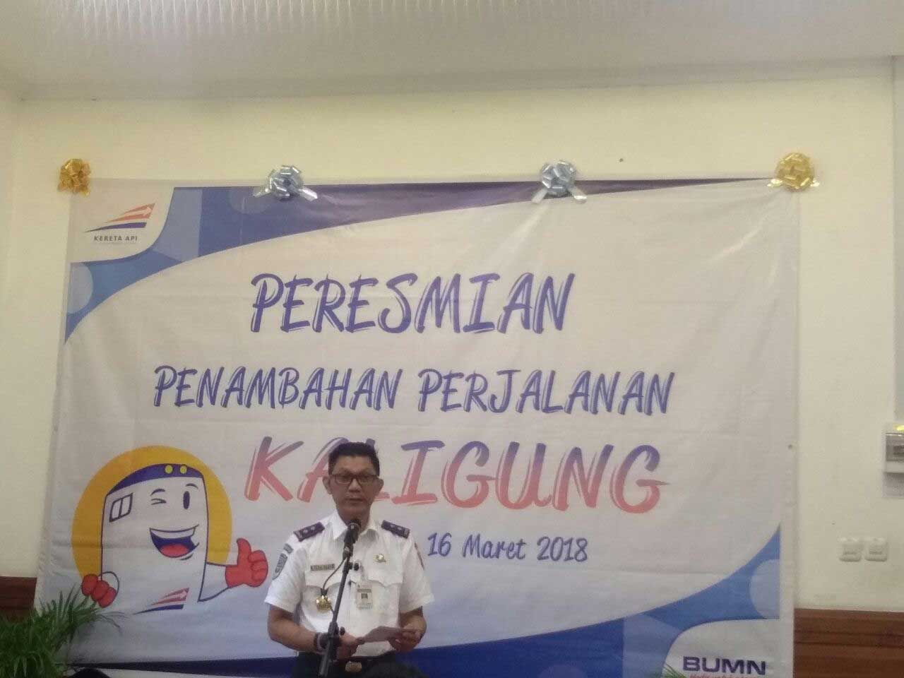 Peresmian Penambahan Jadwal Perjalanan Kereta Api Kaligung di Stasiun ...
